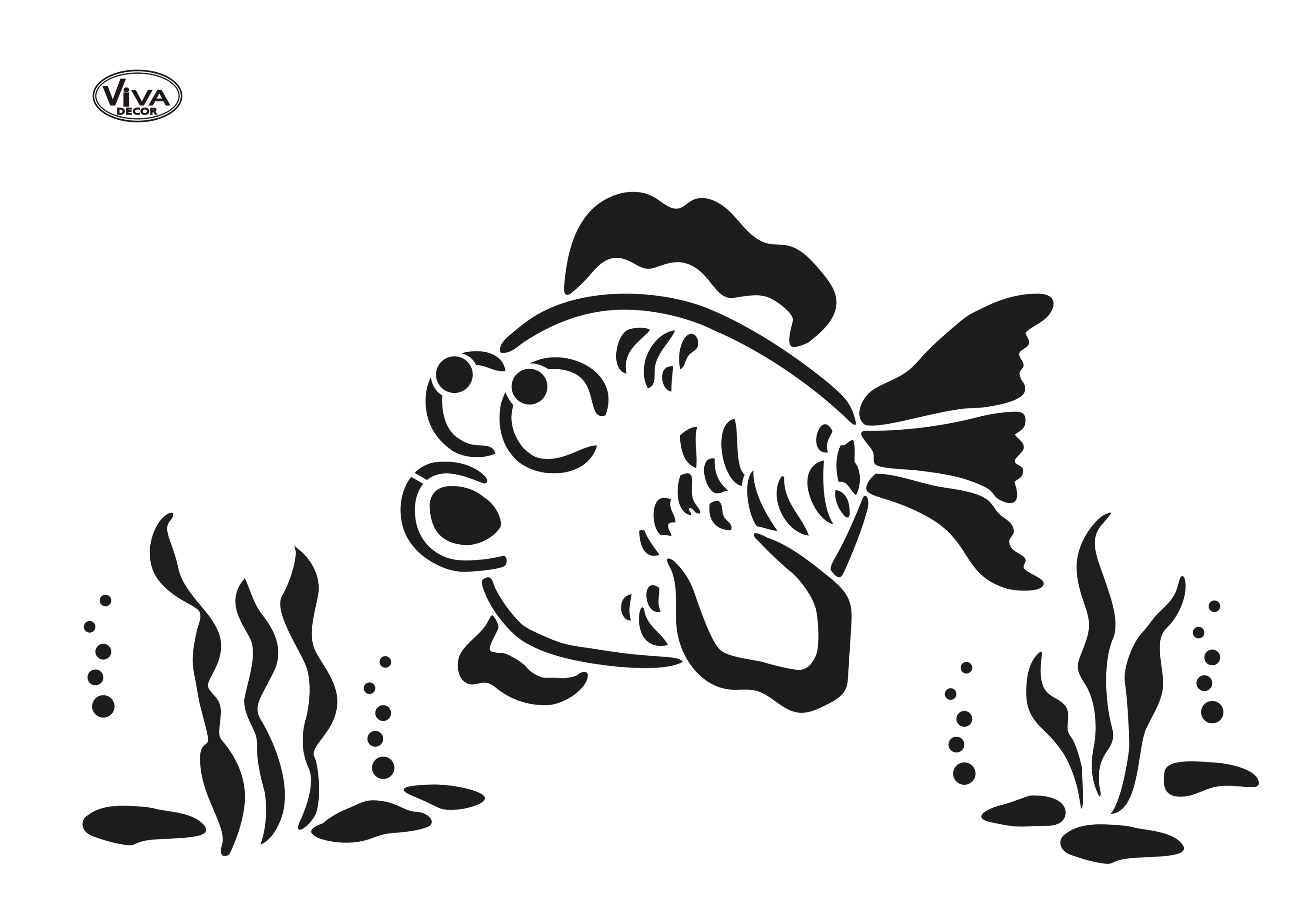 Schablone Blob Paint Fisch VBS Hobby Bastelshop