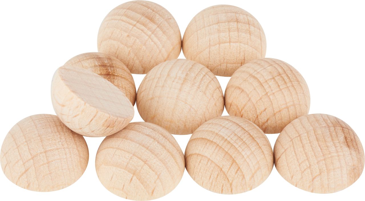 Holz Halbkugeln ohne Bohrung 10 Stück VBS Hobby Bastelshop