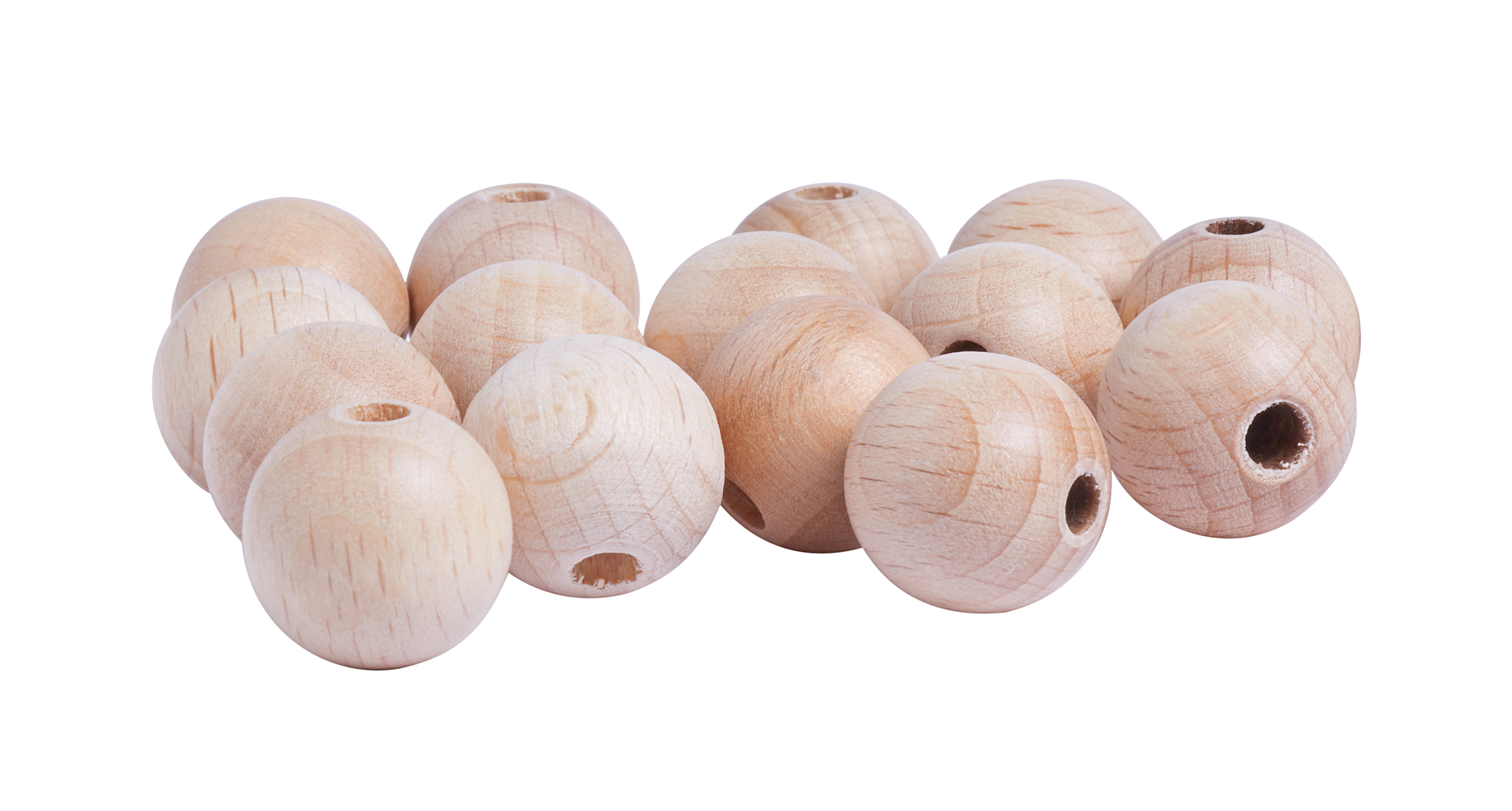 Holzkugeln Ø 15mm durchgebohrt VBS Hobby Bastelshop