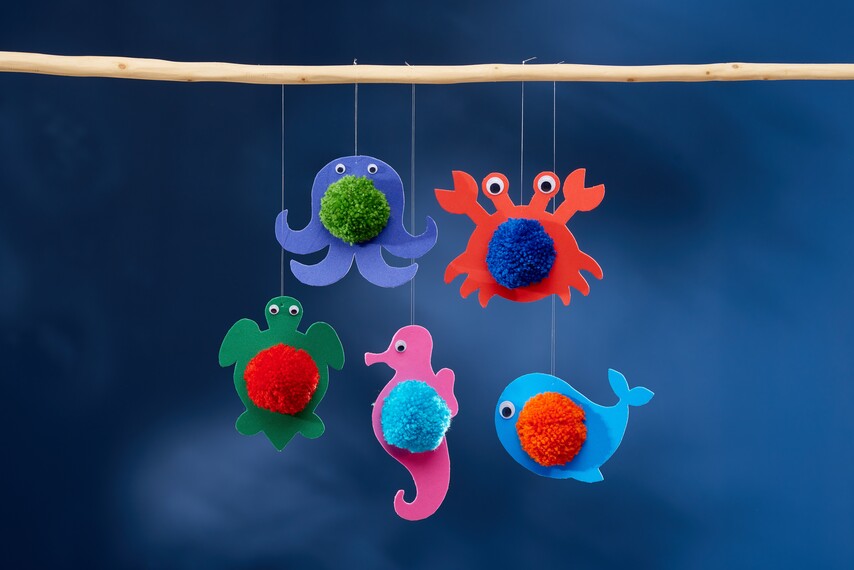 Sea animals from pompoms - VBS Hobby
