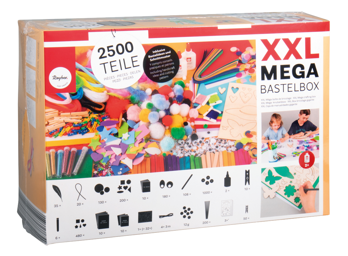 XXL-Mega-Bastelbox, ca. 2.500 Teile | VBS Hobby Bastelshop