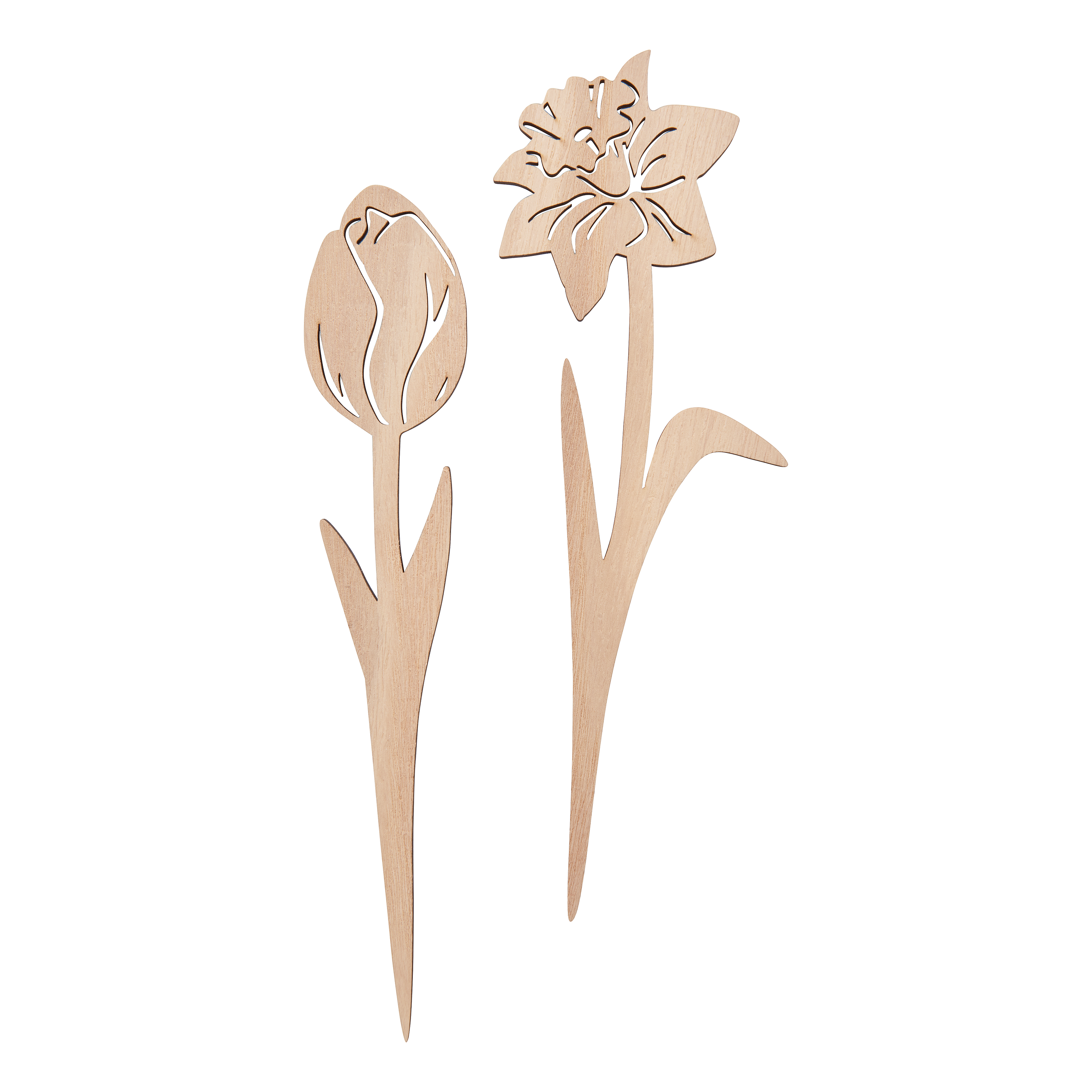 VBS Wooden plugs flowers "Tulip and Narcissus" - VBS Hobby
