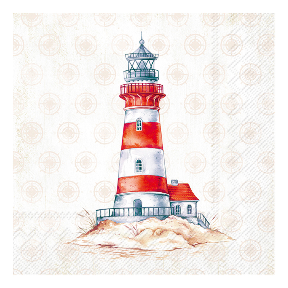 Napkin "Lighthouse red and white" - VBS Hobby