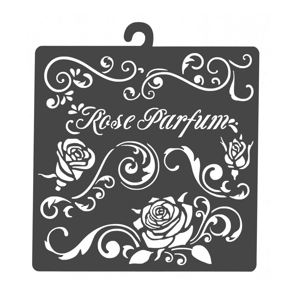 Schablone "Rose Parfum" | VBS Hobby Bastelshop