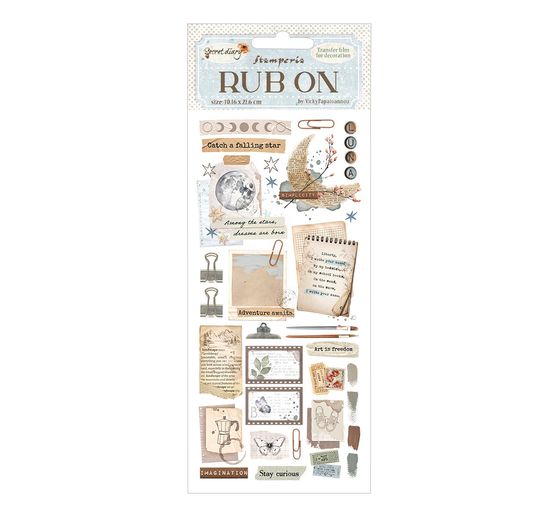 Rub On Transfer paper "Secret Diary - Notes" - VBS Hobby