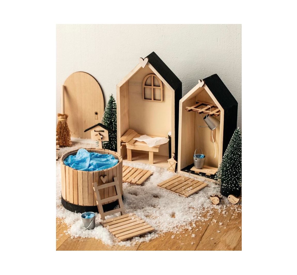 Holz-Rahmen "Häuser - Hoch", 2er-Set | VBS Hobby Bastelshop