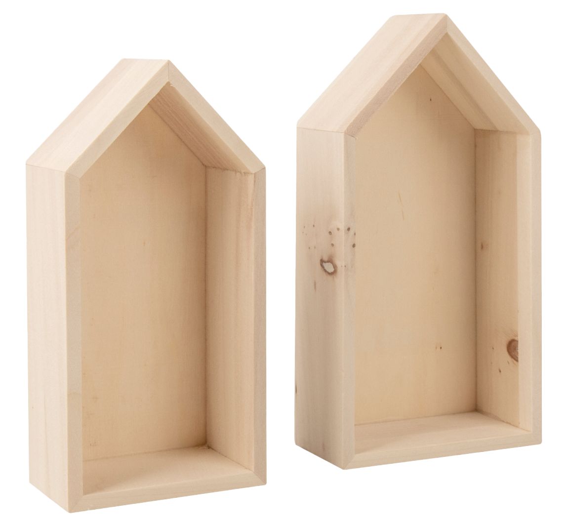 Holz-Rahmen "Häuser - Hoch", 2er-Set | VBS Hobby Bastelshop