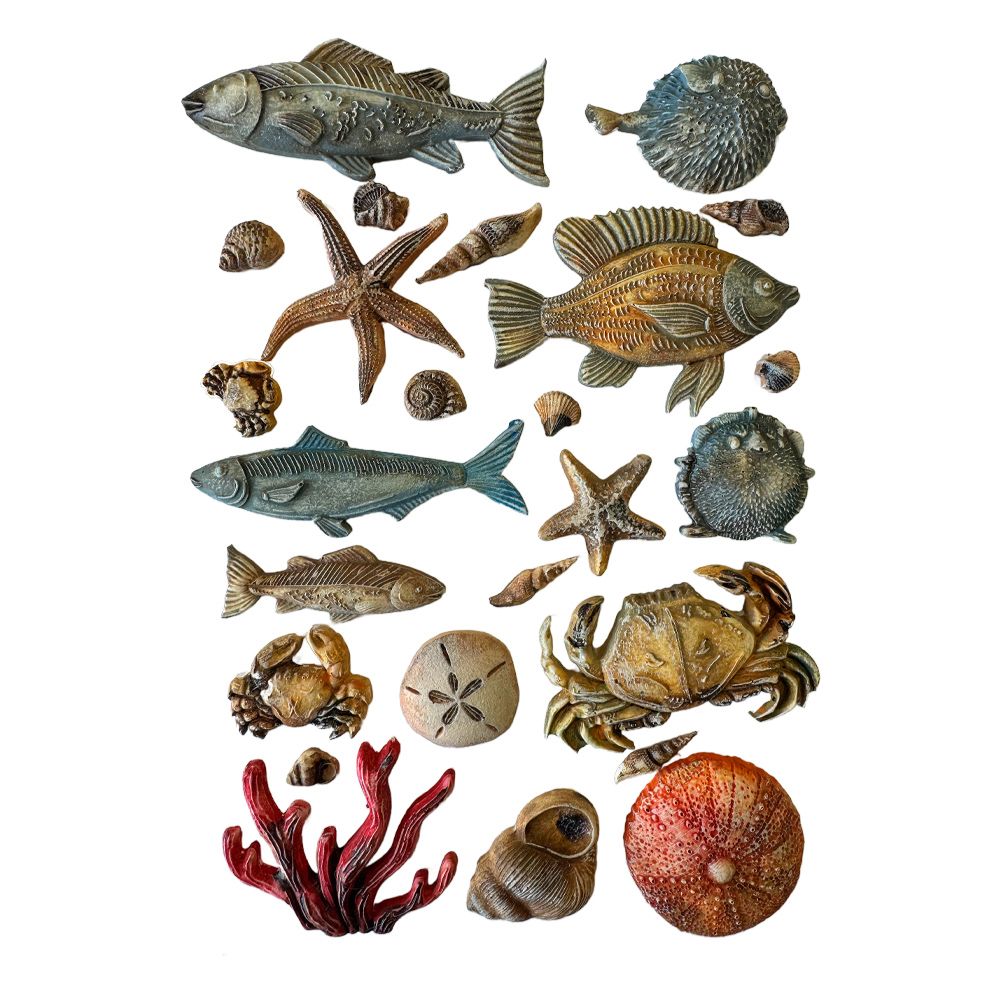Silikonform A5 "Silent Sea - Shells & Fish" | VBS Hobby Bastelshop